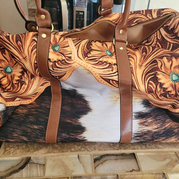 PERSONALIZED Western Backpack/diaper Bag, Saddle Blanket & Carved ...