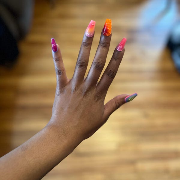 Halloween Bat French Tip Press on Nails - Purple Handmade Reusable ...