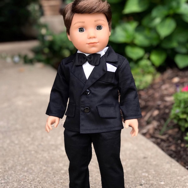 Tuxedo - 5 Piece Tuxedo Set for 18 Inch Dolls - Jacket, Pants, Belt ...
