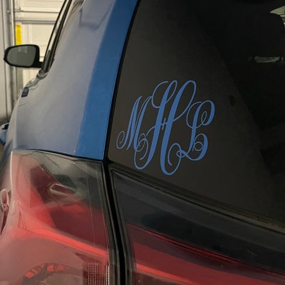 Monogram Decal Sticker FREE SHIPPING Car Monogram Yeti Decal Cell Phone ...