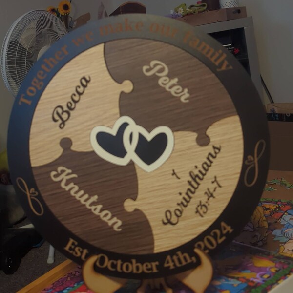 Unity Ceremony Puzzle, Blended Family Wedding Gift, Unity Ceremony ...