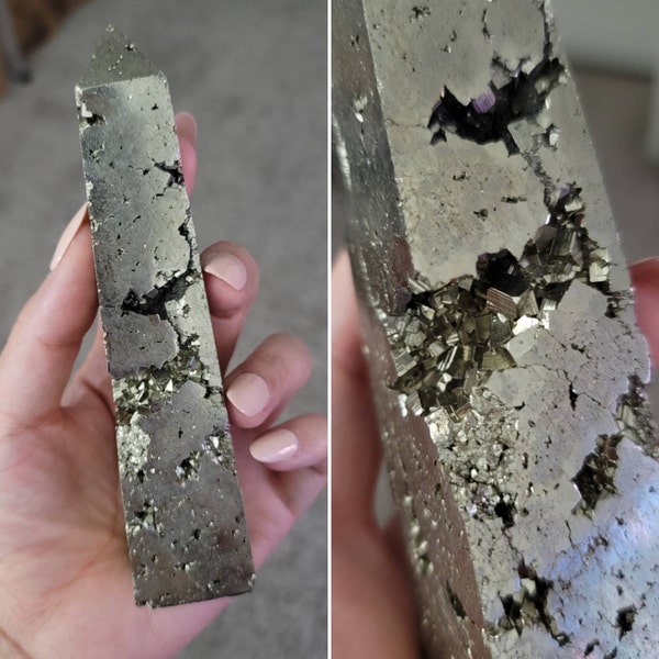 Pyrite Obelisk Crystal Tower - Raw Natural Large Pyrite Towers - High ...