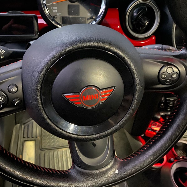 Custom Steering Wheel Gel Overlay Emblem Badge Sticker Fits All MINI ...