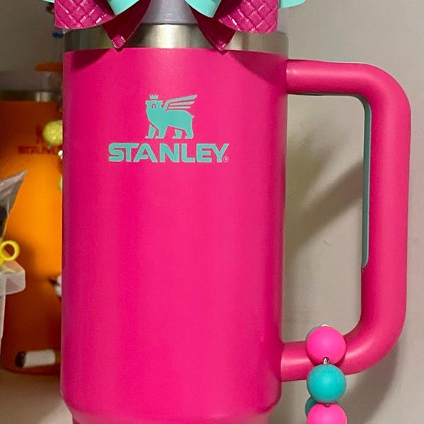 Royal Blue Stanley Tumbler Bow Straw Topper Navy Blue Stanley Cup Bow ...