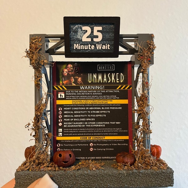 HHN House Entrance Portal Wait Sign Ornament Inspired by - Halloween ...