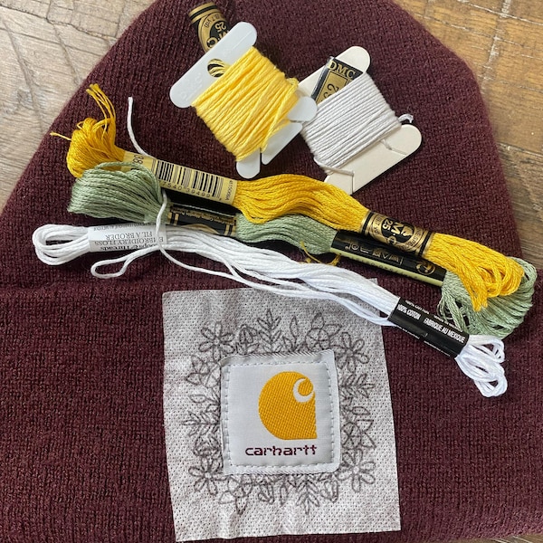 Flower Printable Stick and Stitch BUNDLE, Hand Embroidery Print and ...