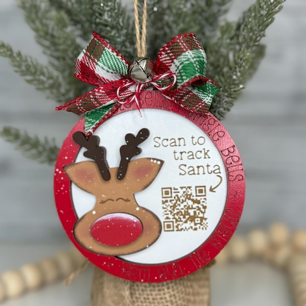 Santa Tracker Christmas Ornament SVG File | Laser Cut File | Santa ...