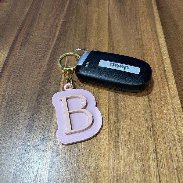Keychain, Custom Letter Keychain, Acrylic Keychain, Custom Letter ...