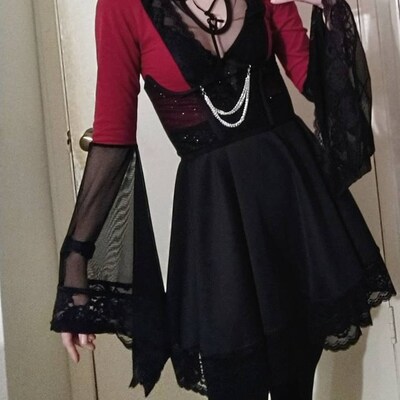 Crop Top Isabelle Victorian Gothic Top Dark Goth Lace - Etsy