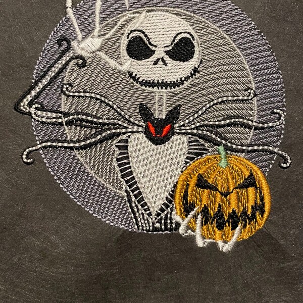 Halloween Skeleton Embroidery Design, Jack Skull With Pumpkin ...