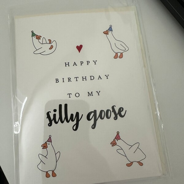 Happy Birthday to My Silly Goose - Birthday Card for Son or Daughter ...