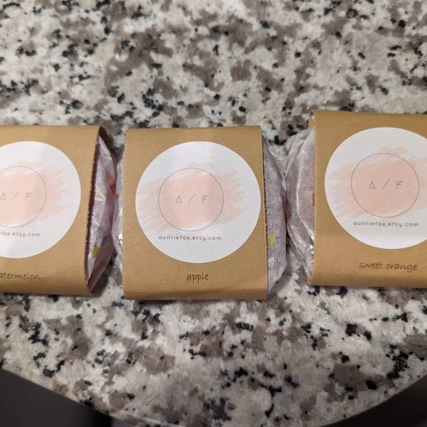 Apple Scented Round Bar Soap, Honey Glycerin Soap, Handmade Apple Soap ...