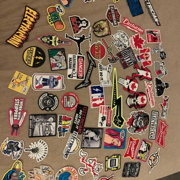 NEW ELECTRICIAN Hard Hat Stickers, 55+ Hardhat Sticker and Decals ...