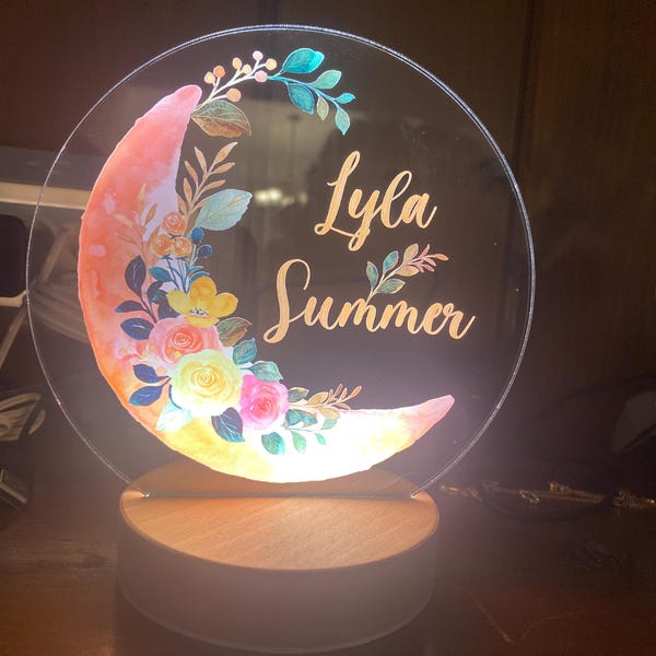 Baby Girl Gift, Personalized Night Light for Kids, Custom Night Light ...
