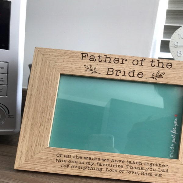 Personalised Father of the Bride Picture Frame - Personalized Father of ...