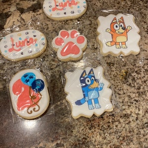 1 Dozen Bluey Themed Sugar Cookie - Etsy