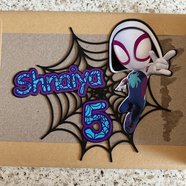 Spin Spidey Inspired Cake Topper, Print at Home, DIY, Last Minute ...