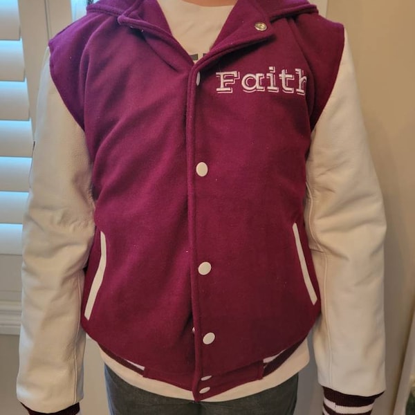 RETRO VARSITY JACKET| Wool Leather Jacket| Customizable Bomber Jacket ...