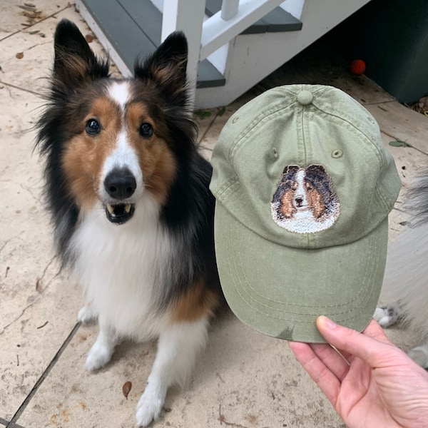 Sheltie Embroidered Hat, Baseball Cap, Dog Lover Gift, Pet Mom Cap, Dad ...
