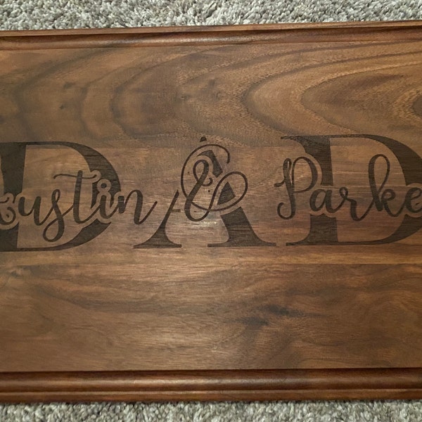 Cutting Board Engraving Dad With Names Engraved Christmas Gift for Dad ...