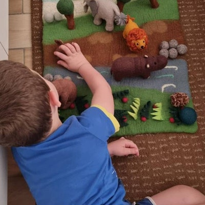 Arctic Felt Play Mat Playscape / Felt Arctic Snow Play / Made From Wool ...