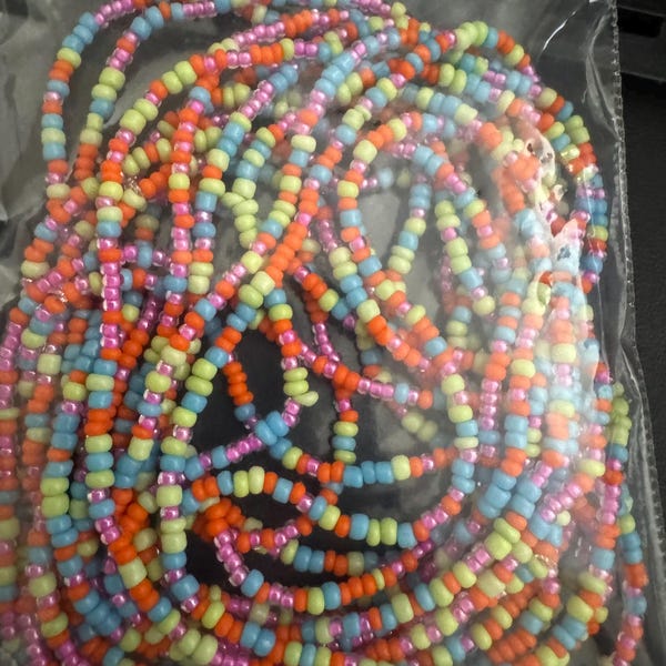 Single Strand Confetti Seed Bead Bracelet, Friendship Bracelet ...