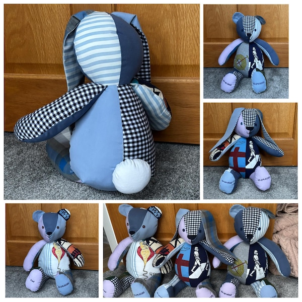 Memory Bear & Bunny Sewing Pattern: Keepsake Plush Template (PDF) - Etsy