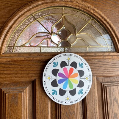 90's Themed Modern Day Hex Sign // 8 Inch // Ready to Hang - Etsy