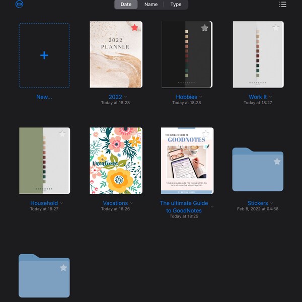 Digital Hyperlinked Notebook, Portrait, Minimal Notebook With Tabs ...