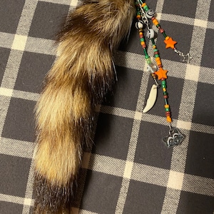 Custom Beaded Tail Keychain for Therians, Furries, Cosplay, Alternative ...