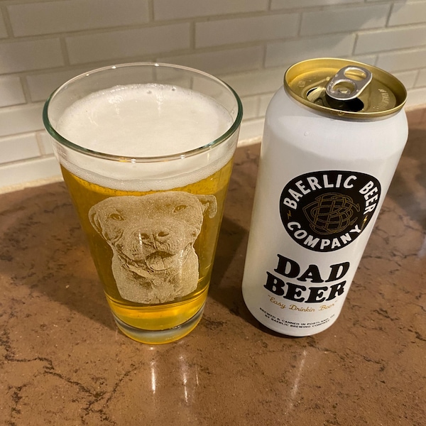 Custom Engraved Pint Glass With Your Dog's Photo - Engraved Gift for ...