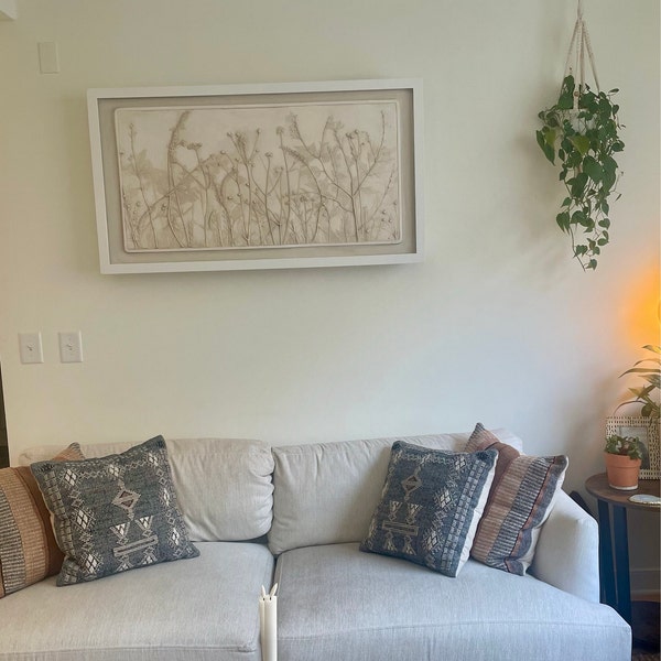 Giant Plaster Tulip Bas Relief Wall Art 15”x 30 1/2” - Etsy