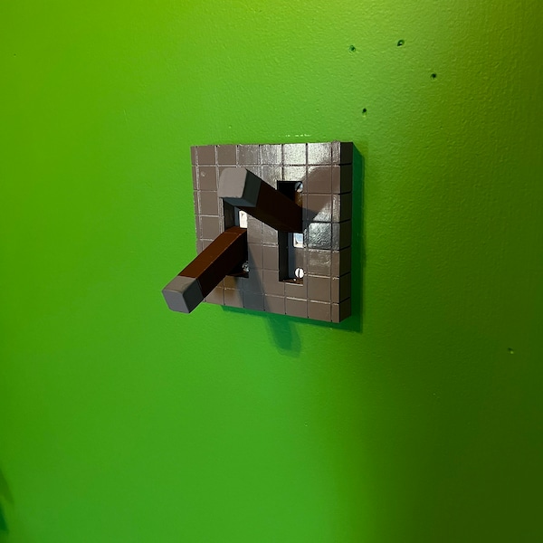 Minecraft-inspired Double Lever Light Switch Plate - Etsy