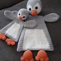 Duo Deal: Penguin Ragdoll and Baby Penguin Mini Ragdoll Crochet ...