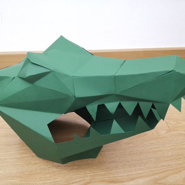DIY Alligator Mask, Crocodile Mask Template, Paper Craft, Printable ...