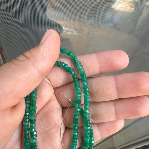 Natural Emerald Beads 10 to 1000 Pieces 4 Mm Size Zambian Cut Faceted ...