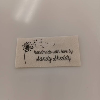 Dandelion Fabric Label Set Personalized Sewing Tags, for Handmade Items ...