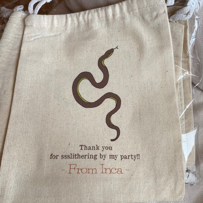 Reptile Party Favor Bags, Snake Favor Bags, Lizard Favor Bags, Custom ...
