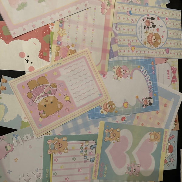 Kawaii MEMO Sheet Bundle! A Random Mix of Cute Memo Sheets in a Variety ...
