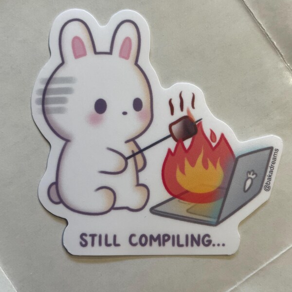 This is Fine Bear Programmer Humor Vinyl Sticker, Software Developer ...