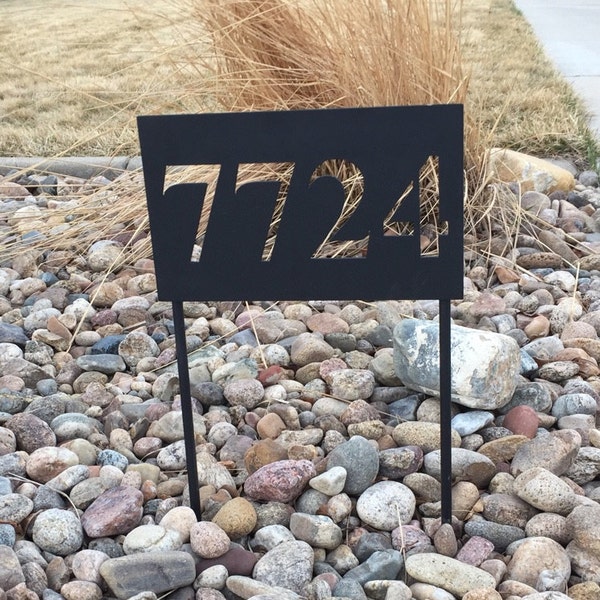 Custom Metal Fabricated Address Sign House Numbers Address Plaque ...