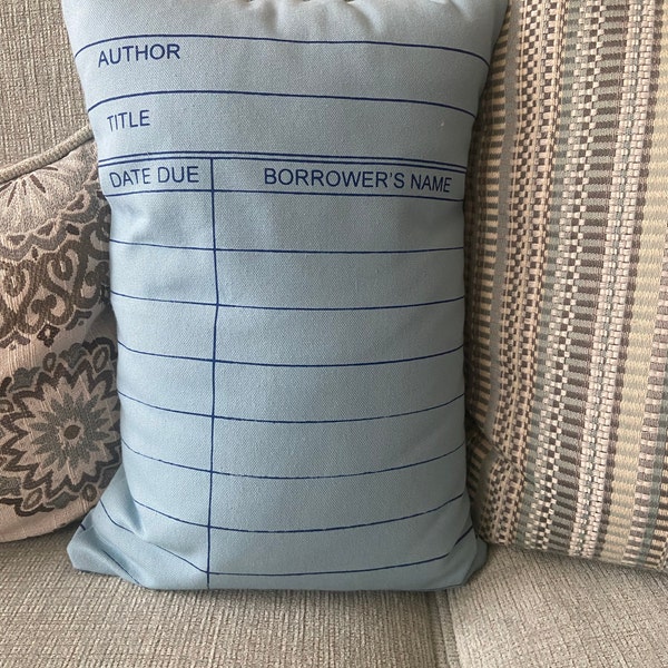 Library Card Pillows // Librarian Gift // Reading // Book Lover ...