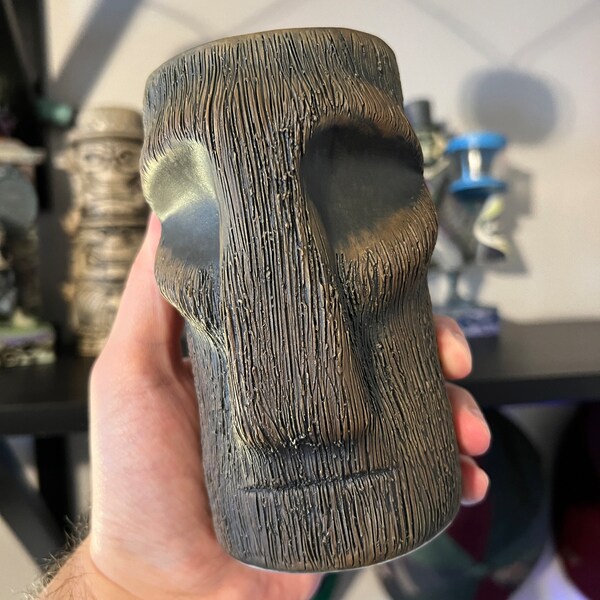 Moai Tiki Pendant (handmade) - Etsy
