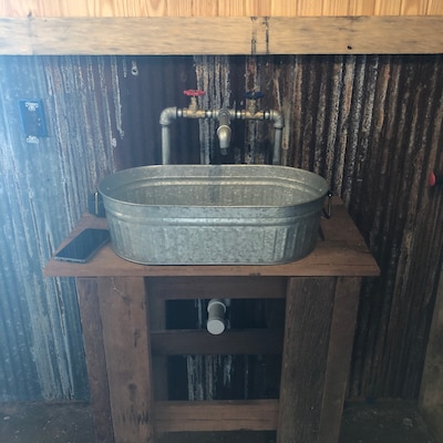 Industrial Design Handmade Galvanized Faucet With Brass Valves and ...