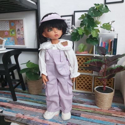 YOSD Doll Clothes 1/6 BJD Doll Clothes White Blouse Paired With Purple ...