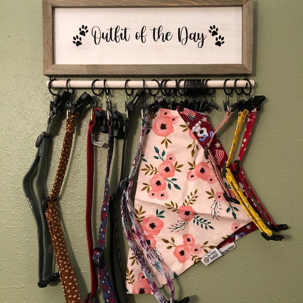 Dog Bandana Holder, Pet Bandana Organizer, Dog Clothing Organizer, Dog ...