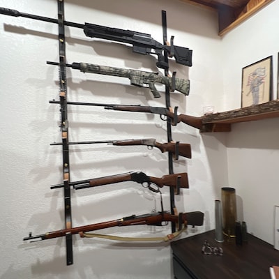 Custom Gun Rack Wall Mounted Rifle Holders Shotgun Storage - Etsy