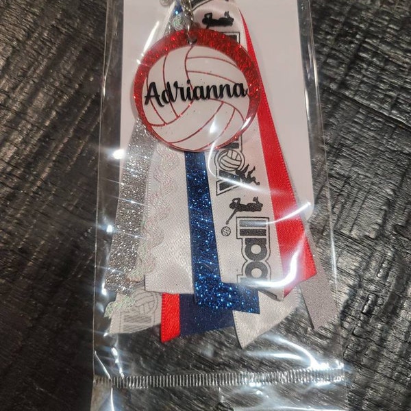 Custom Volleyball Bag Tag With or Without Ribbon. - Etsy