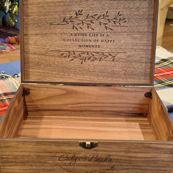 Personalized Memory, Wooden, Wedding Keepsake Box Valentines Day ...