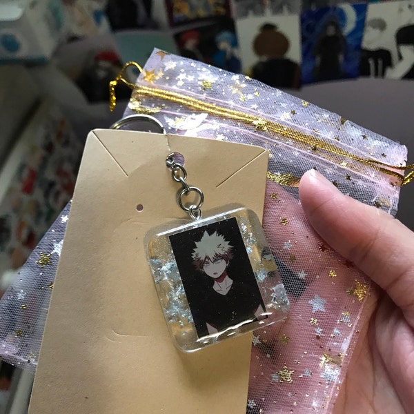 Custom Anime Resin Photo Keychain Custom KPOP Resin Photo Keychain ...